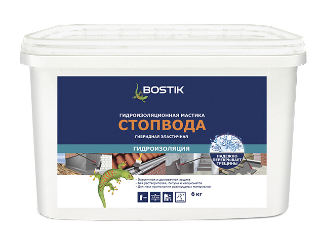 Bostik SMP гидроизоляционная мастика СтопВода 6 кг купить в Москве ...